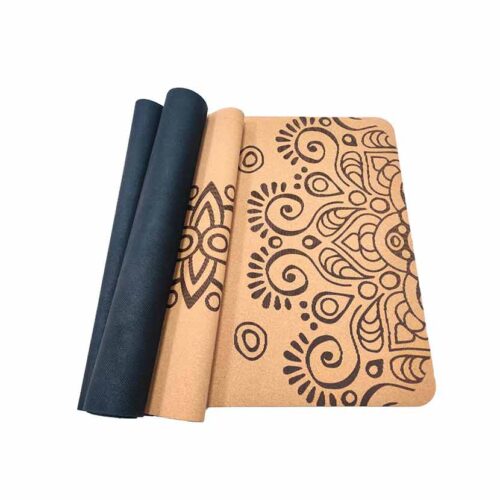 Eco-Friendly Sun Eclipse Cork Yoga Mat for Comfort